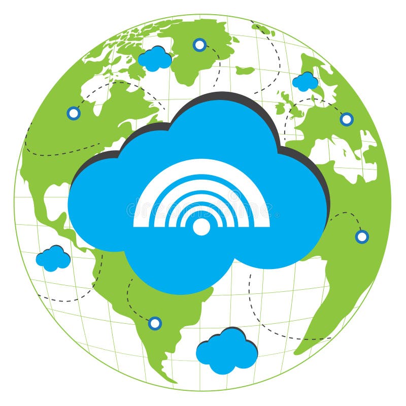 Cloud Computing Illustration Stock Vector - Illustration of future ...