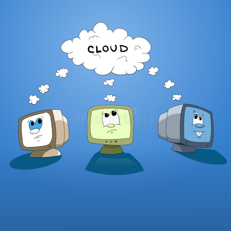 Cloud computing stock vector. Illustration of display - 41616349