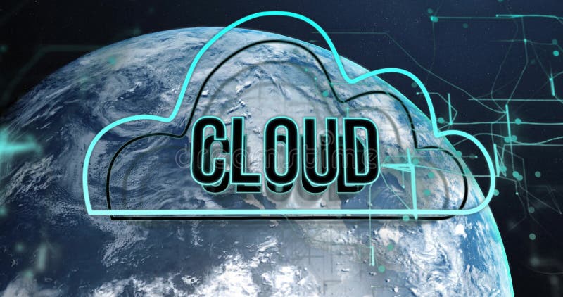 Cloud Computing Image Over Earth from Space Stock Image - Image of ...