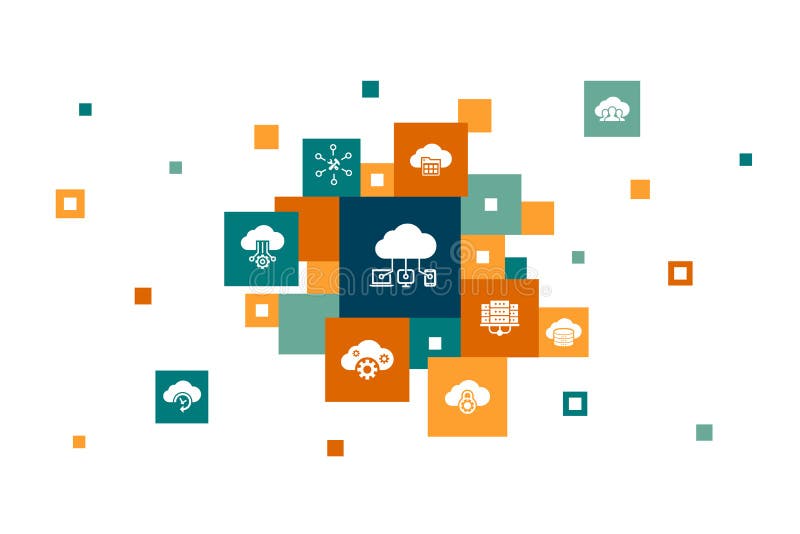 Cloud Computing Infographic 10 Steps Stock Vector - Illustration of ...