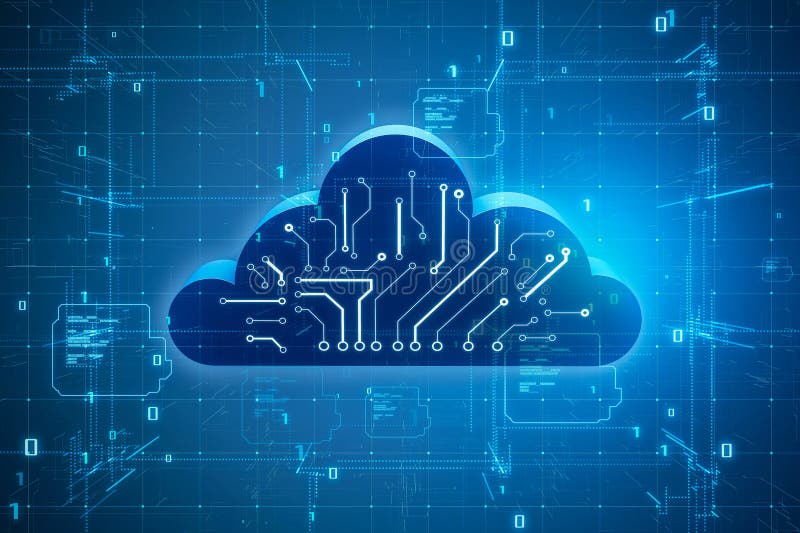 Cloud Computing, Information, Data Exchange and Storage Concept with ...