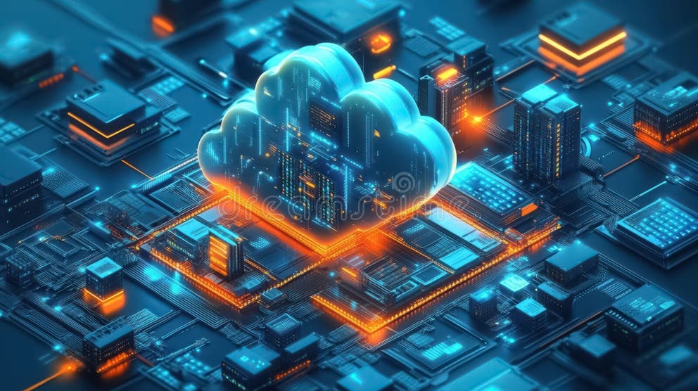 Cloud Computing Infrastructure, Data Centers, Servers, and Networking Equipment Stock ...