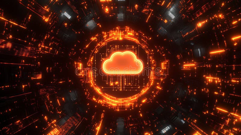 Cloud Computing Infrastructure Drives Digital Transformation Revolution Stock Illustration ...