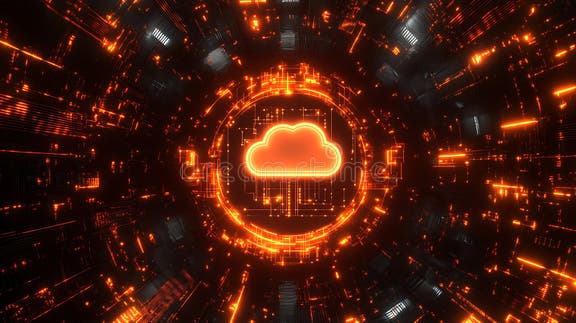 Cloud Computing Infrastructure Drives Digital Transformation Revolution Stock Illustration ...