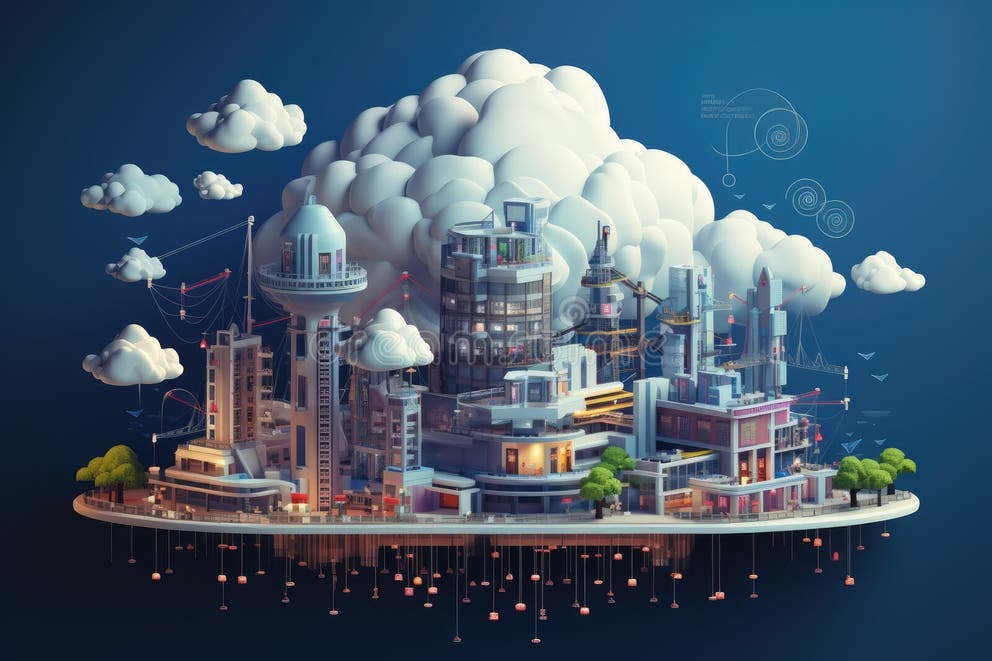 Cloud Computing Infrastructure, High Quality, Simple Resolution, Icons ...