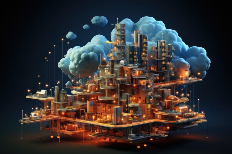 Cloud Computing Infrastructure, High Quality, Simple Resolution, Icons ...