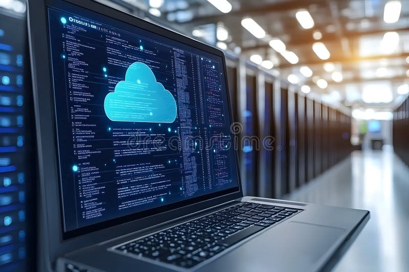 AI-Generated Cloud Computing Visualization Stock Illustration ...