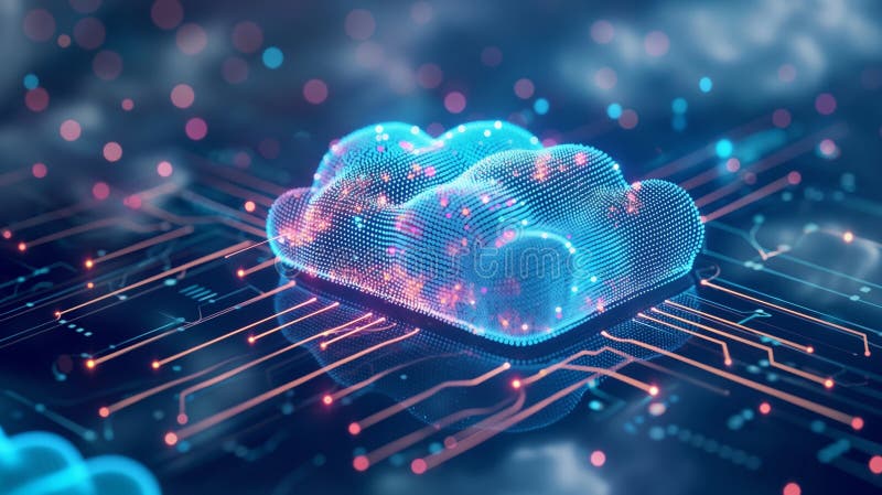 Cloud Computing Infrastructure, Storing Data Stock Photo - Image of ...