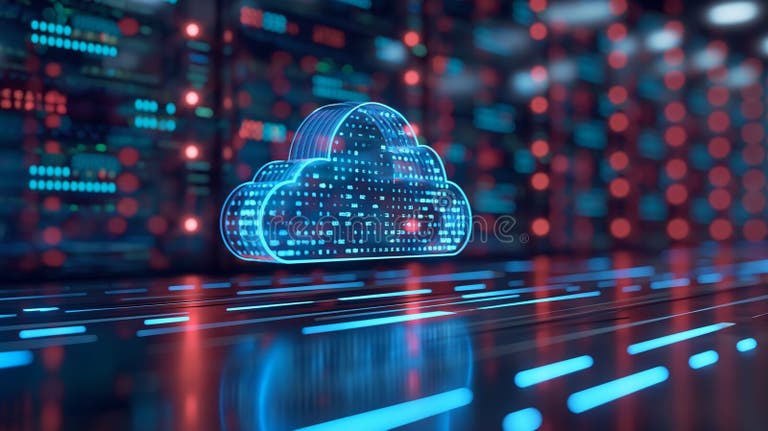 Cloud Computing Infrastructure, Storing Data Stock Photo - Image of digitalization, future ...