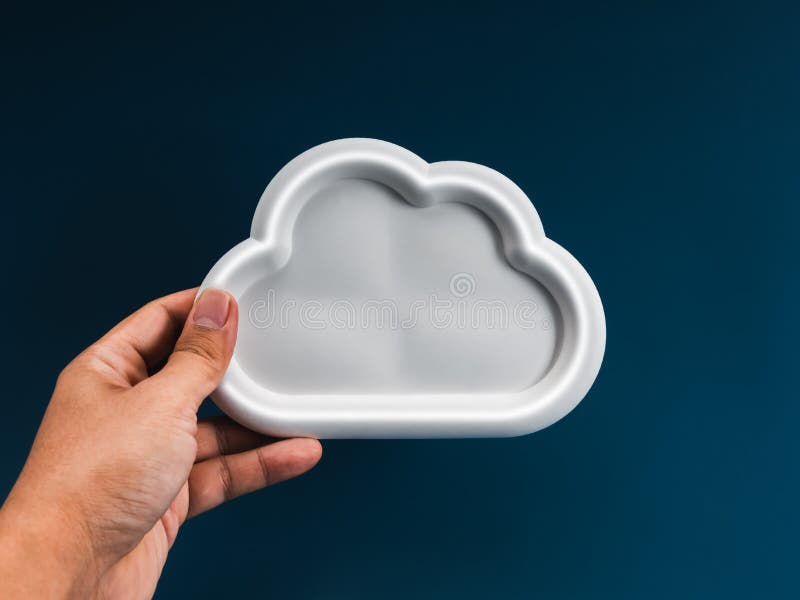 Cloud Computing Infrastructure Technology, Data System Storage Service Concept. Empty White ...