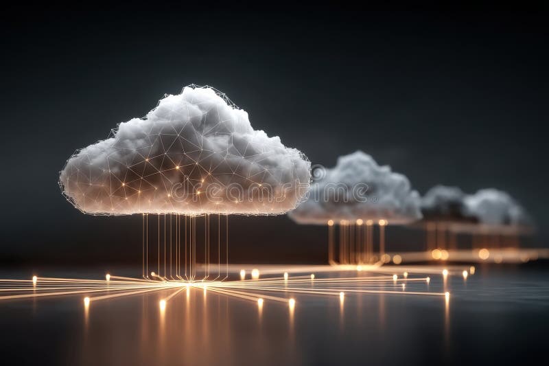 Cloud Computing Innovation Digital Environment 3d Visualization Stock Image - Image of ...