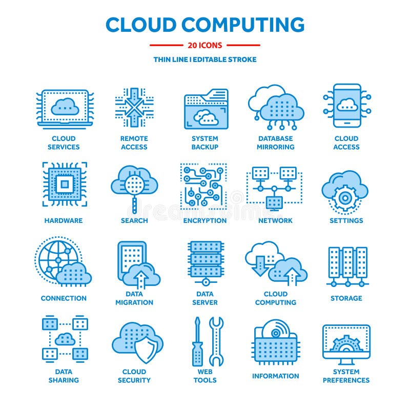 Cloud Computing. Internet Technology. Online Services. Data, Information Security. Connection ...