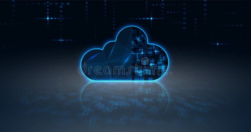 Cloud Computing and Internet of Thing Concept. 2D Clouds Against a Deep ...