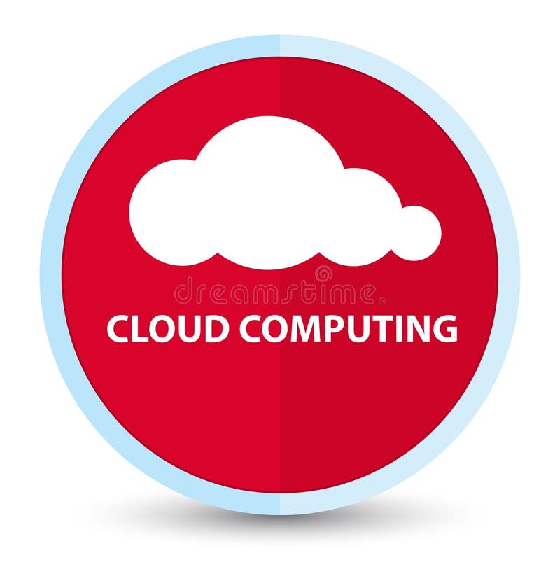 Cloud Computing Flat Prime Red Round Button Stock Vector - Illustration of icon, prime: 141986457