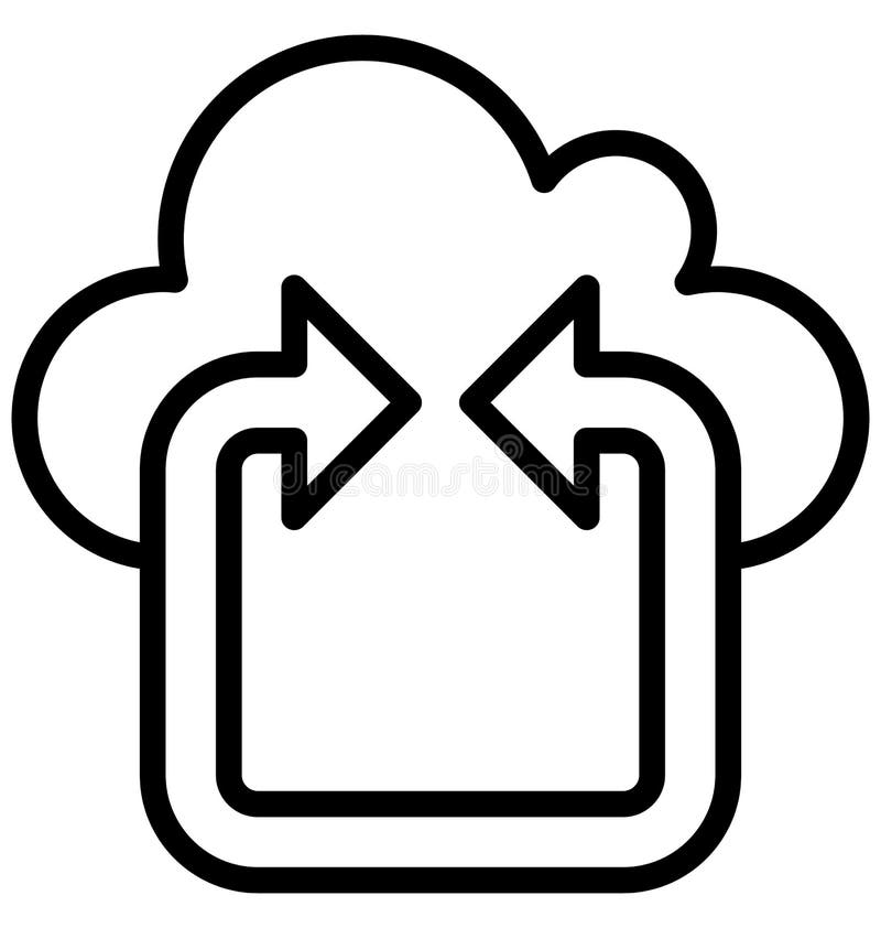Cloud Computing Isolated Vector Icon that Can Easily Modify or Edit. Stock Vector - Illustration ...