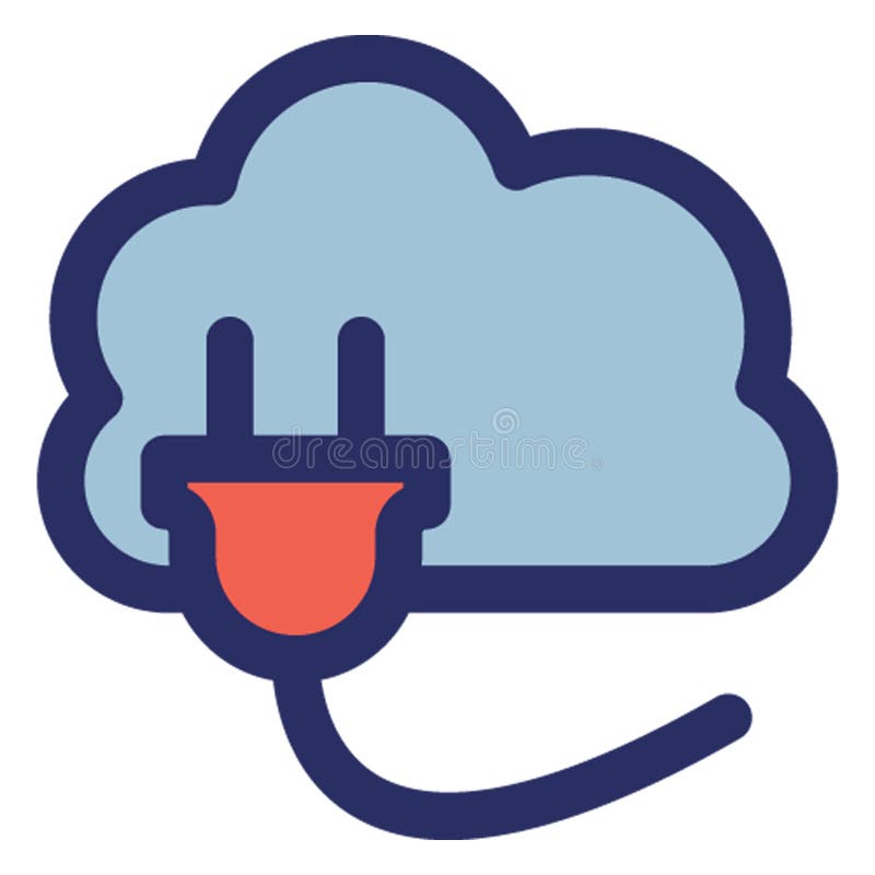Cloud Computing Isolated Vector With Outline Icon Which Can Easily Modify Or Edit Stock Vector