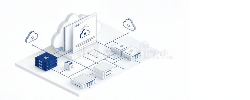 Storing Digital Data Online Cloud Server Space Database Stock Photos ...