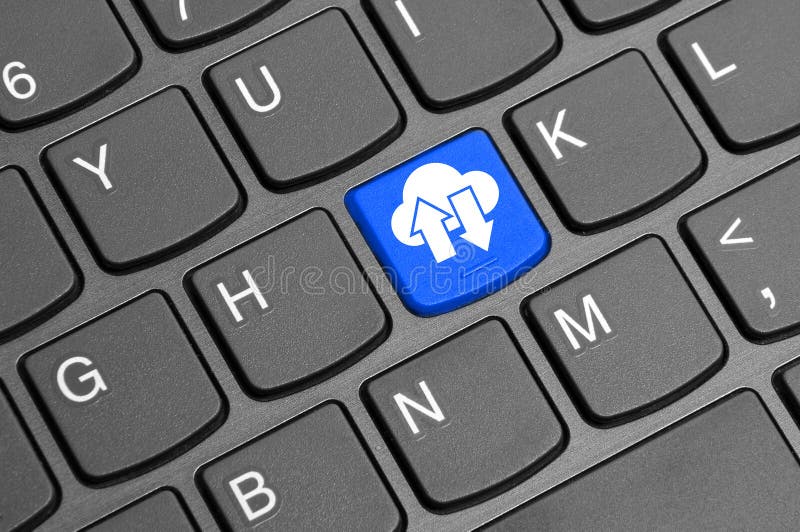 Cloud Computing on Keyboard Stock Image - Image of idea, computing ...