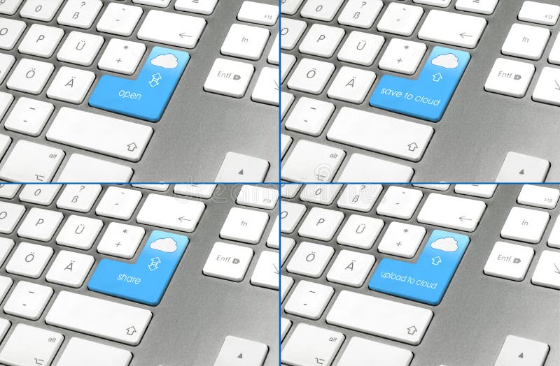 Cloud computing keys stock image. Image of comand, discovery - 18629937