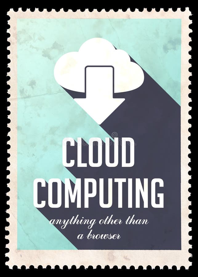 Cloud Computing on Light Blue in Flat Design. Stock Illustration ...