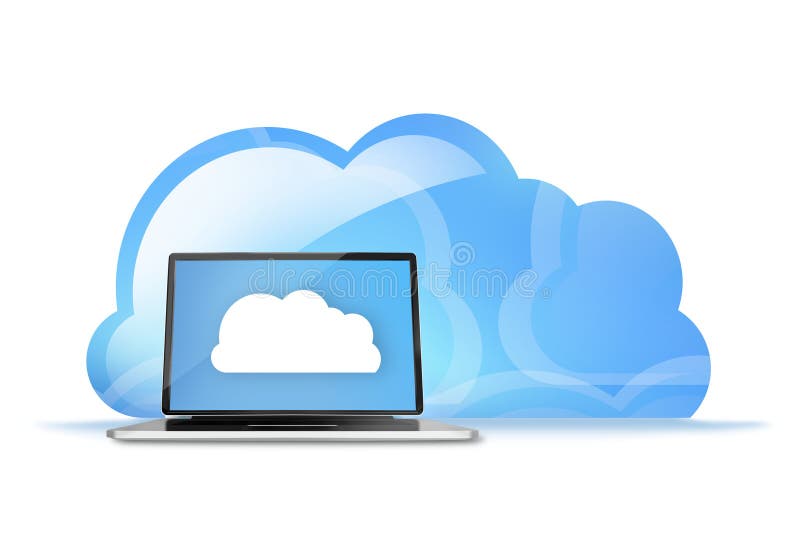 Cloud computing stock illustration. Illustration of graphic - 58007393