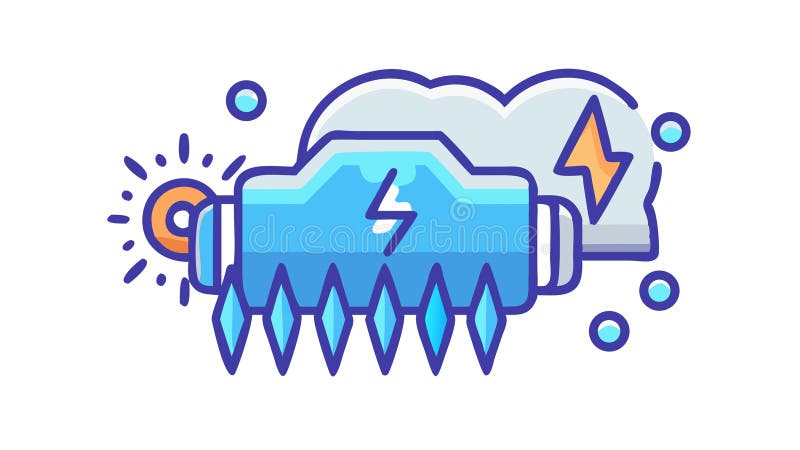 Cloud Computing with Lightning Bolt and Gear for Processing Power Icon ...