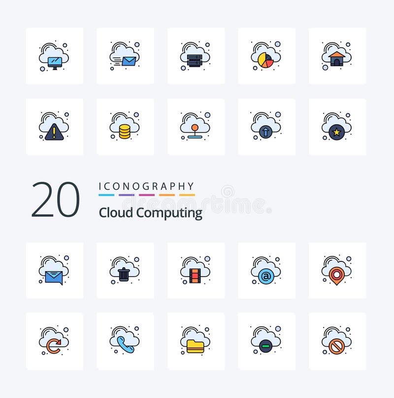 20 Cloud Computing Line Filled Color Icon Pack Like Location Server ... 20 Cloud Computing Line Filled Color Icon Pack Like Location Server ...