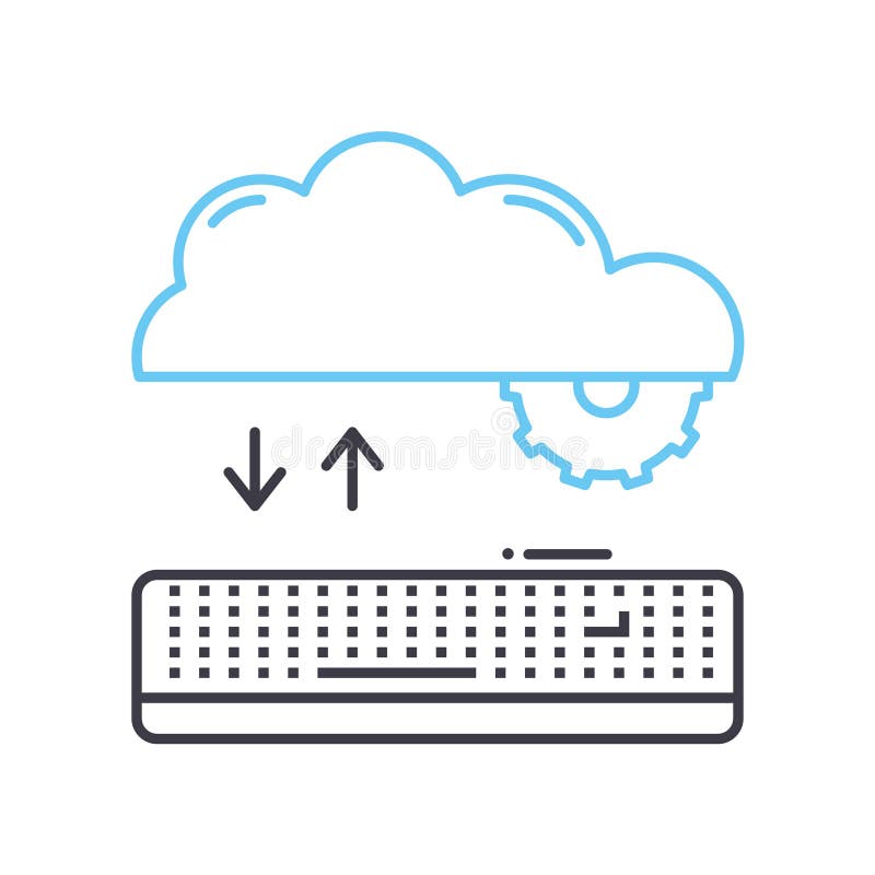 Cloud Computing Line Icon, Outline Symbol, Vector Illustration, Concept ... Cloud Computing Line Icon, Outline Symbol, Vector Illustration, Concept ...