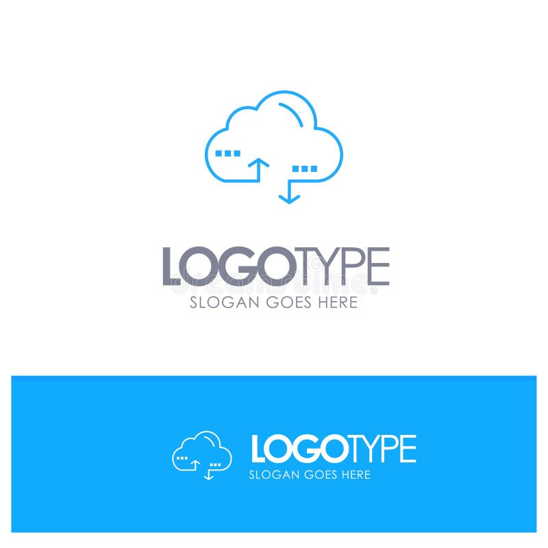 Cloud, Computing, Link, Data Blue Logo Vector Stock Vector ...