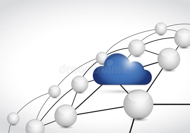 Cloud Computing Link Network Connections Stock Illustration ...