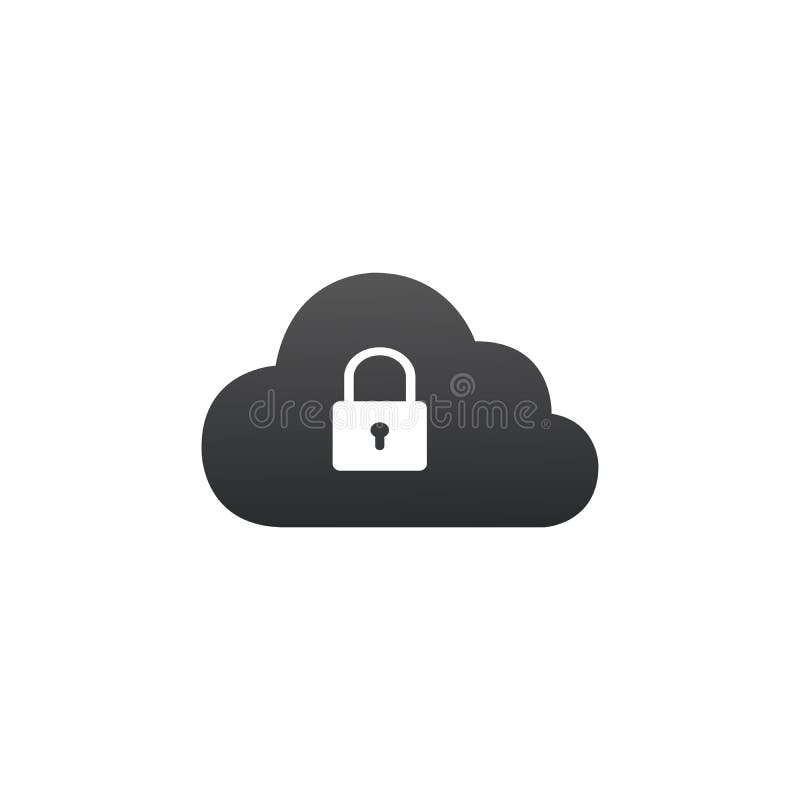 Cloud Lock Screen Pattern, Cyber Security Concept. Vector Illustration ...