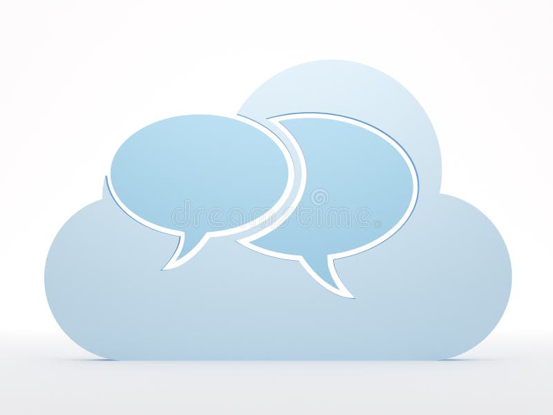 Cloud of Messages with Cute Emoji. Speech Bubbles with Text and Smileys ...