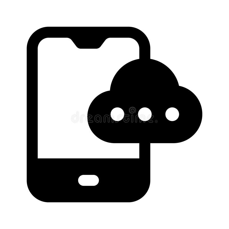 Cloud Computing, Mobile with Cloud, Icon of Mobile Cloud Stock Vector ...