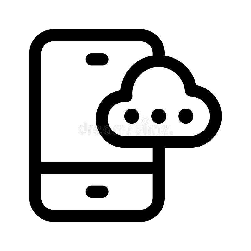 Cloud Computing, Mobile with Cloud, Icon of Mobile Cloud Stock Vector ...