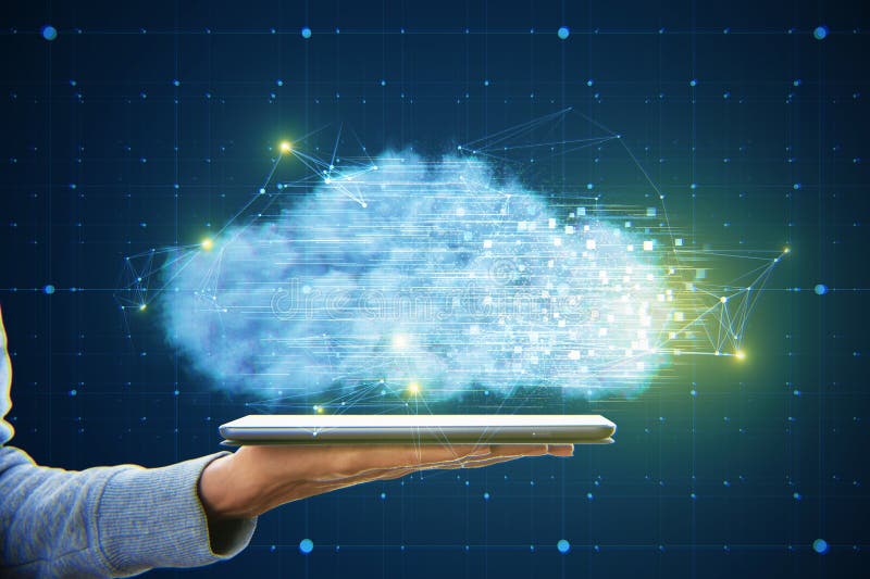 Cloud Computing and Modern Business Technology Concept with Graphic ...