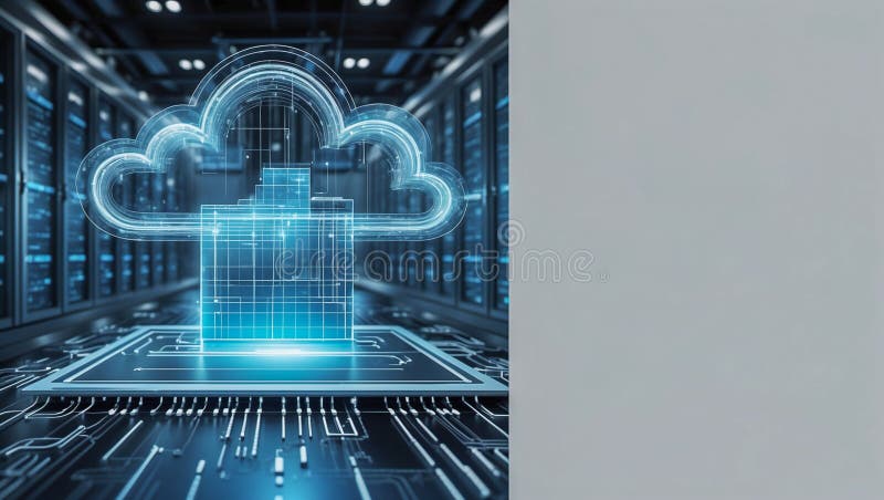 Cloud Computing in Modern Data Center Environment Stock Illustration - Illustration of ...