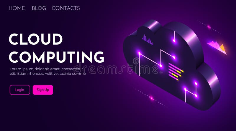 Cloud Computing. Modern Futuristic Design Stock Vector - Illustration ... Cloud Computing. Modern Futuristic Design Stock Vector - Illustration ...