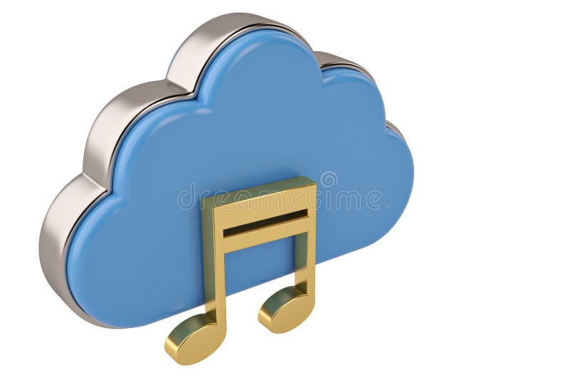 Cloud Computing Multimedia Concept Clouds with Note on White Background ...