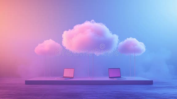 Cloud Computing Network: Abstract Digital Data Storage and Transfer ...