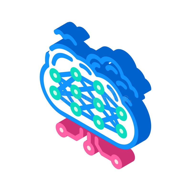 Cloud Computing Network Ai Integration Isometric Icon Vector ...