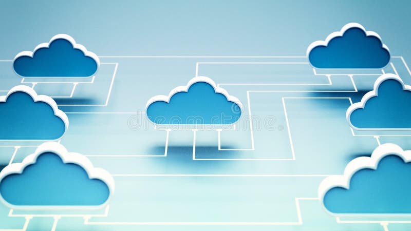 Cloud Computing Server Concept Stock Illustration - Illustration of computer, peripheral: 27906869
