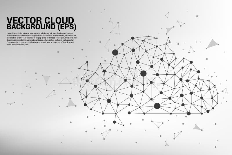 Cloud Computing Network Concept Polygon Dot Connected Line : Concept of Cloud Server, Storage ...