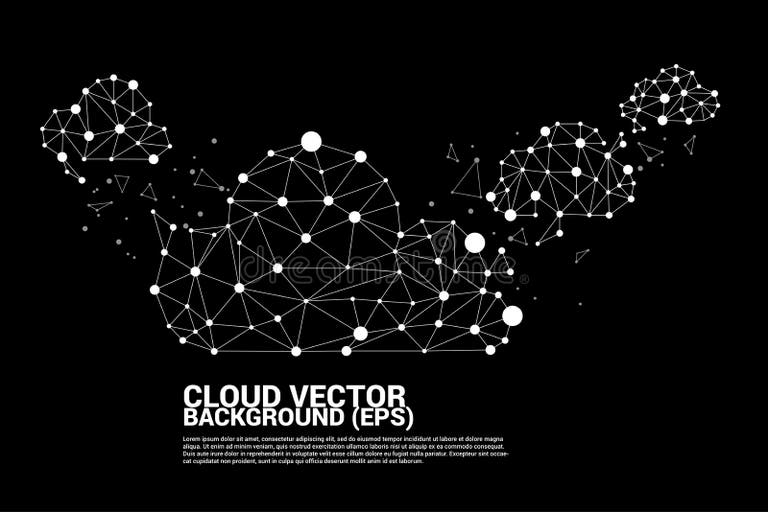 Cloud Computing Network Concept Polygon Dot Connected Line : Concept of Cloud Server, Storage ...
