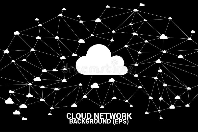 Cloud Computing Network Concept Polygon Dot Connected Line : Concept of Cloud Server, Storage ...