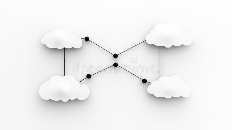 Cloud Computing Network Connections with White Clouds and Black Nodes ...