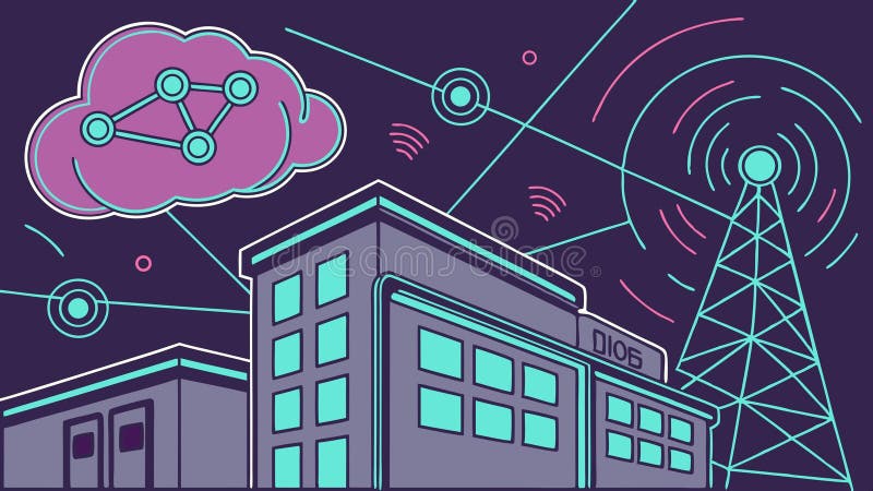 Cloud Computing Network Data Transfer And Technology Infrastructure Vector Design Generative Ai