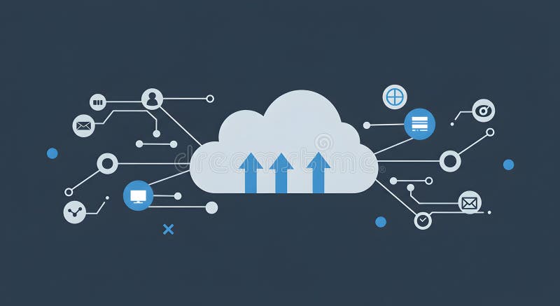 Cloud Computing Network Diagram Illustration Stock Illustrations ...