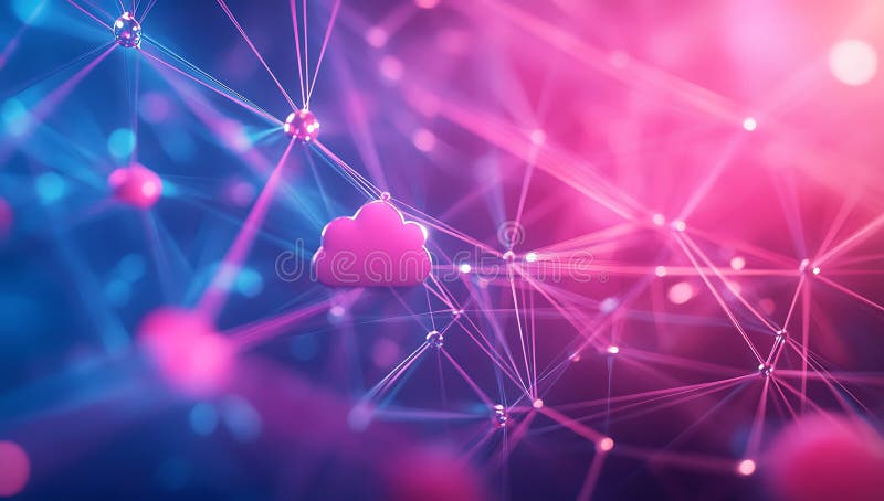 Cloud Computing Network Digital Technology Abstract Stock Illustration - Illustration of ...