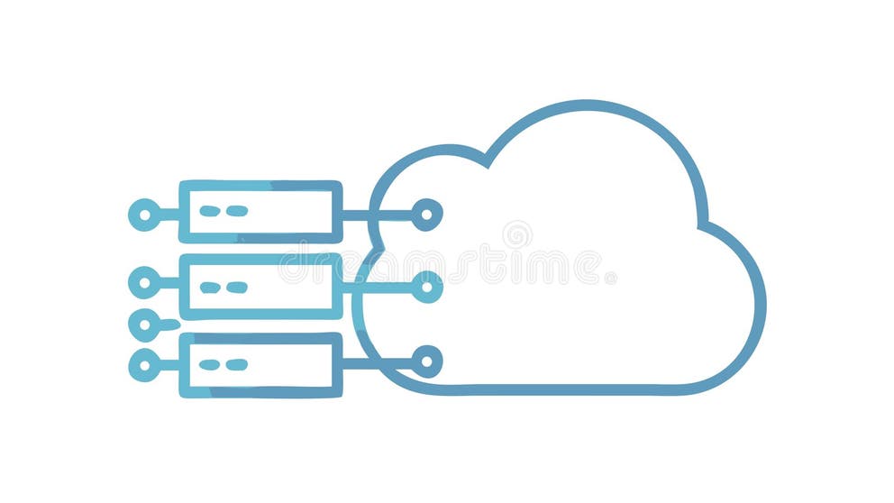 Cloud Computing Network Icon, Data Storage, Server Connectivity, Vector Design Generative AI ...