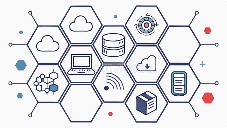 Cloud Computing Network Icons, Digital Technology, Data Storage, Cloud Services Vector Design ...